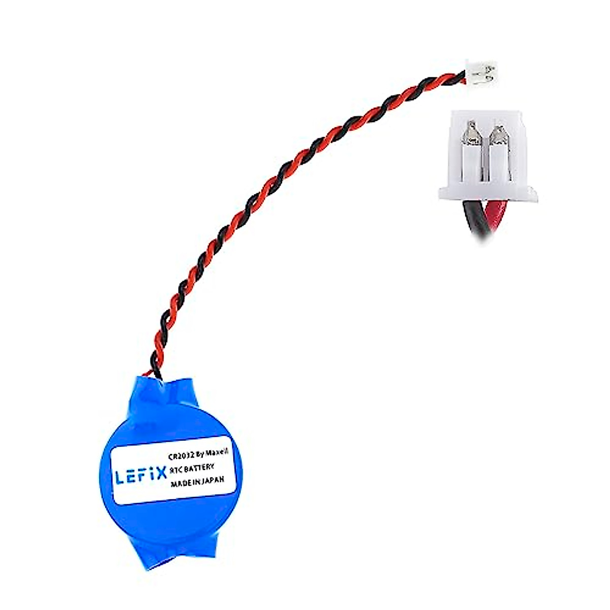 LeFix CMOS Battery for Intel NUC and AsRock AM1H-ITX Motherboard Playstation PS2 PS3 Slim - Laptop Backup BIOS RTC 3V CR2032 Battery Connector Reverse Polarity