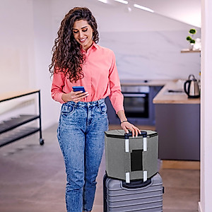 Risapor Hat Storage Box, Hat Boxes for Women/Men Storage,Foldable Travel Hat Box with Lids,Large Hat Boxes,Stuffed Animal Toy Storage,Hat Storage Organizer for Hanging on Suitcase (1)