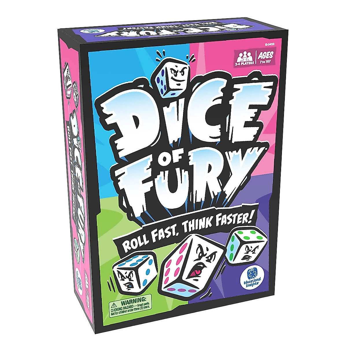 Educational Insights Dice of Fury Fast Paced Family Dice Game, Toy Gift for Boys & Girls, Teens & Adults, Ages 7-99