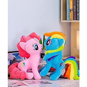 SUEMIA Unicorn Plush Doll Toy Gifts for Game Fans and Kids Birthday Christmas Toys Figures Decoration for Boys Girls (Rainbow Dash, 30cm)
