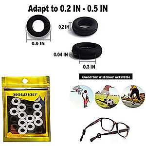 MOLDERP Glasses Ear Grip - Eyeglasses Temple Tip Sleeve Retainer,Anti-Slip Comfort Glasses Retainers For Spectacle, 12 Pairs (Clear1)