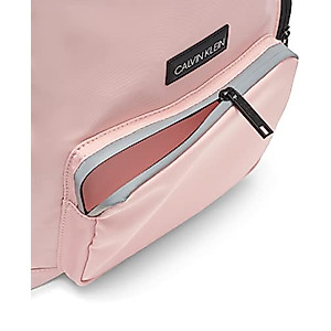 Calvin Klein Women's Basic Side Front Zipper Pocket Backpack, Mellow Rose, One Size