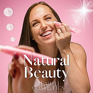 Beaueli Eye Roller and Caffeine Eye Serum - Anti Aging Skin Care with Hyaluronic Acid Niacinamide Peptide - Dark Circles Puffiness - Under Eye Bags - Wrinkles Eye Cream Massager (0.7 fl oz)