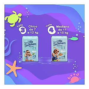 Huggies Little Swimmers Disposable Swim Diapers, Swimpants, Size 3 Small (16-26 lb.), 12 Ct. (Packaging May Vary)