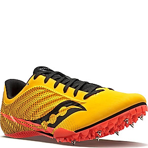 Saucony Women's Spitfire 5 Running Shoe, VIZIGOLD/VIZIRED, 10