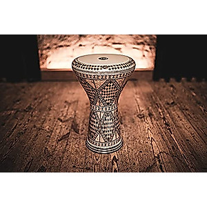 Meinl Percussion Artisan Edition Doumbek with Cast Aluminum Shell and Mother of Pearl Inlay — Made in Egypt — 8 3/4" Tunable All-Weather Synthetic Head, 2-Year Warranty, Mosaic Royale (AEED1)