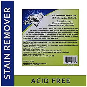 Black Diamond Stoneworks ULTIMATE GROUT CLEANER: Best Cleaner for Tile, Ceramic, Porcelain, Marble Acid-free Safe Deep Cleaner & Stain Remover for Even the Dirtiest Grout. (1-Quart/1-Brush/ 1-Gallon)