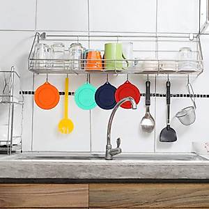 Sophico 1 Cup Round Silicone Storage Cover Lids Replacement for Anchor Hocking and Pyrex 7202-PC Glass Bowls (Container not Included) (Mix - 4 pack)