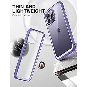 SUPCASE Unicorn Beetle Style Series Case for iPhone 14 Pro Max 6.7 Inch (2022), Premium Hybrid Protective Slim Clear Case (Mauve)