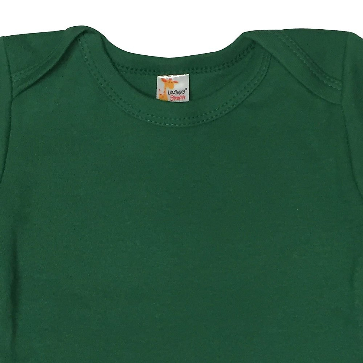 Laughing Giraffe Baby Long Sleeve Onesie - 100% Cotton (12-18 Months, Kelly Green)