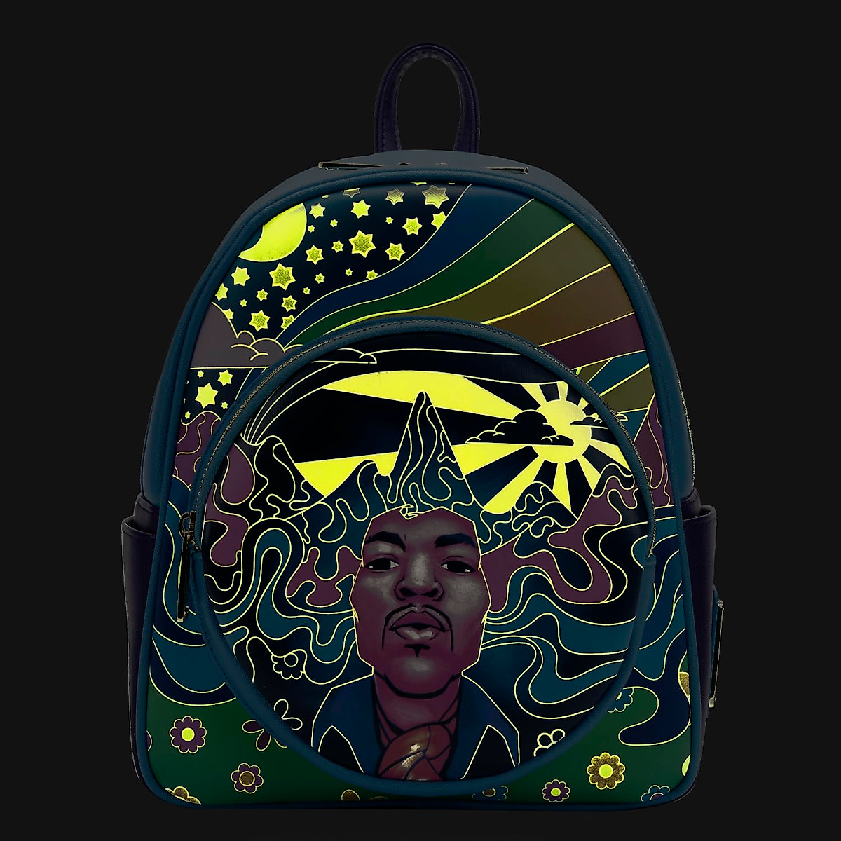 Loungefly Jimi Hendrix Psychedelic Landscape Zip Mini Backpack