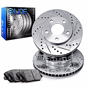 R1 Concepts Front Brakes and Rotors Kit |Front Brake Pads| Brake Rotors and Pads| Ceramic Brake Pads and Rotors |fits 2003-2017 Honda Accord, 2013 Acura ILX, 2013-2014 Honda Fit, 2016 Honda CR-Z