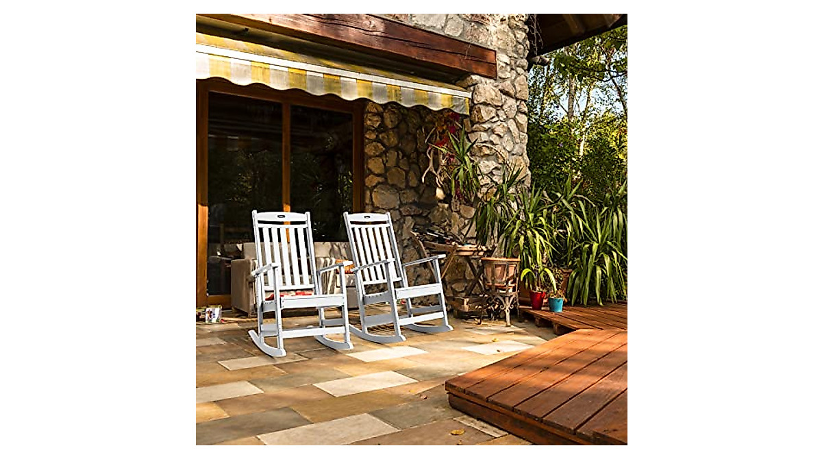 Comfortable Patio Rocking Chairs Set of 4 - FUNBERRY