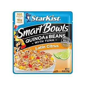 StarKist Smart Bowls Latin Citrus, 4.5 oz Pouch (Pack of 12) – Features Quinoa & Beans with Wild Caught Tuna