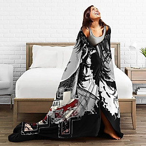 Anime Baki The Grappler Baki Hanma Throw Blanket Ultra-Soft Micro Fleece Cozy Warm Suitable for All Living Rooms/Bedrooms/Sofa 40"X30"