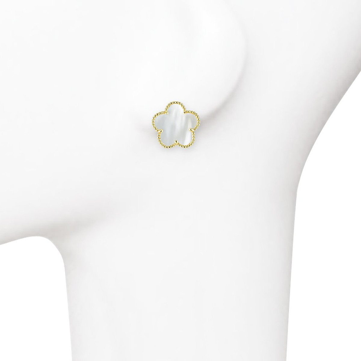 BIJOUX BOBBI [Gift Packaging Mother of Pearl Fashion Collection Jewelries (A3542EGM GOLD 18MM MOP)