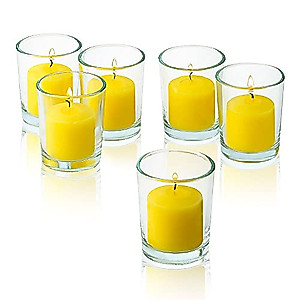 Set of 12 Votive Citronella Candles - Scented Candles for Indoor/Outdoor Use - 10 Hour Burn Time - Made in USA