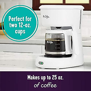 Mr. Coffee 2134286 ® 5-Cup Mini Brew Switch Coffee Maker, White