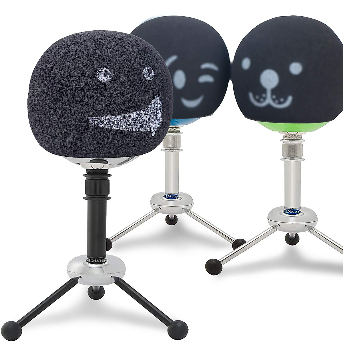 YOUSHARES Blue Snowball Pop Filter - Customizing Microphone Windscreen Foam Cover for Improve Blue Snowball iCE Mic Audio Quality (Mouth)