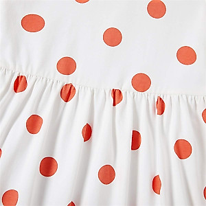 PATPAT Toddler Girl Floral Skater Multipack Dresses 3-Pack Polka Dots Short Sleeve Priness A-line Dress 5-6 Years