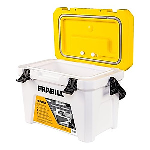 Frabill Magnum Bait Station 13 Quart Live Bait Well, White and Yellow