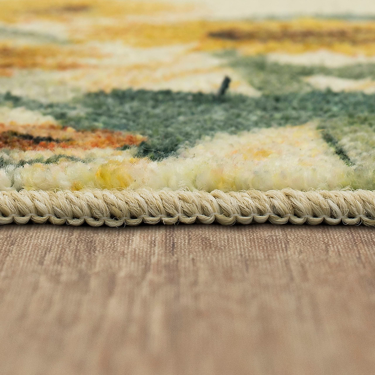 Mohawk Home Fall Sunflowers Casual Floral Golden Yellow 1' 8" x 2' 6" Kitchen Mat Perfect for Living Room, Dining Room, Office