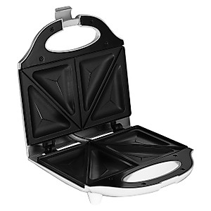 J-Jati Sandwich Maker, Panini Press + Electric Sandwich Maker Toasting, Grilling, Waffles, Omelettes, Breakfast, Lunch, dinner, Sandwich Toaster, white