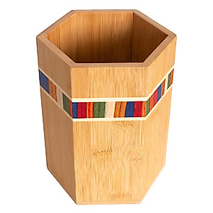 Totally Bamboo Baltique Marrakesh Collection Kitchen Utensil Holder, Large Cooking Utensil Crock for Countertop