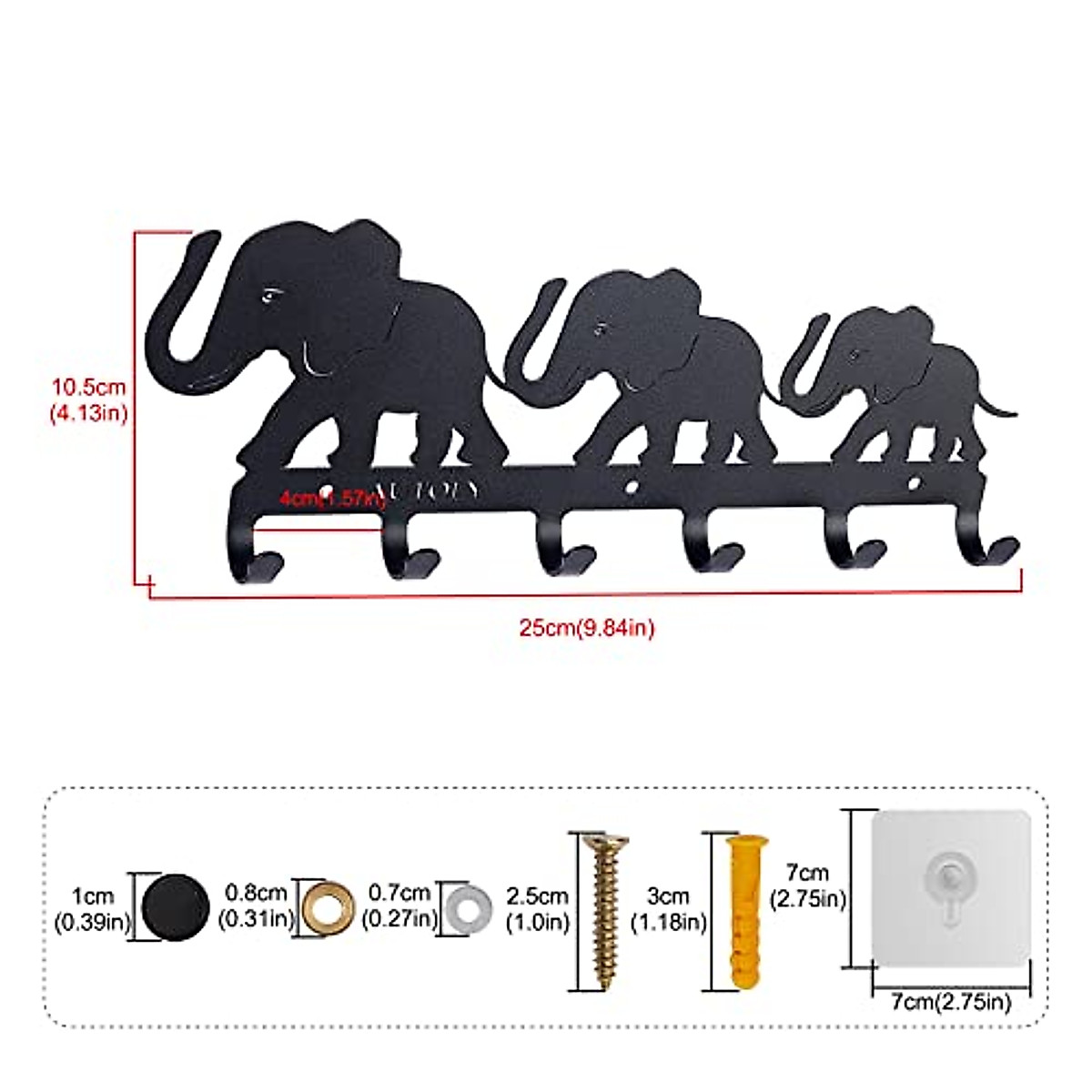 Autoly, Coat Rack Wall Mount installs The Door Hanger Hook Against The Wall, Coat Hanger Wall can Organize The Room. Coat Hooks Wall mounted6 Hooks 1 Piece
