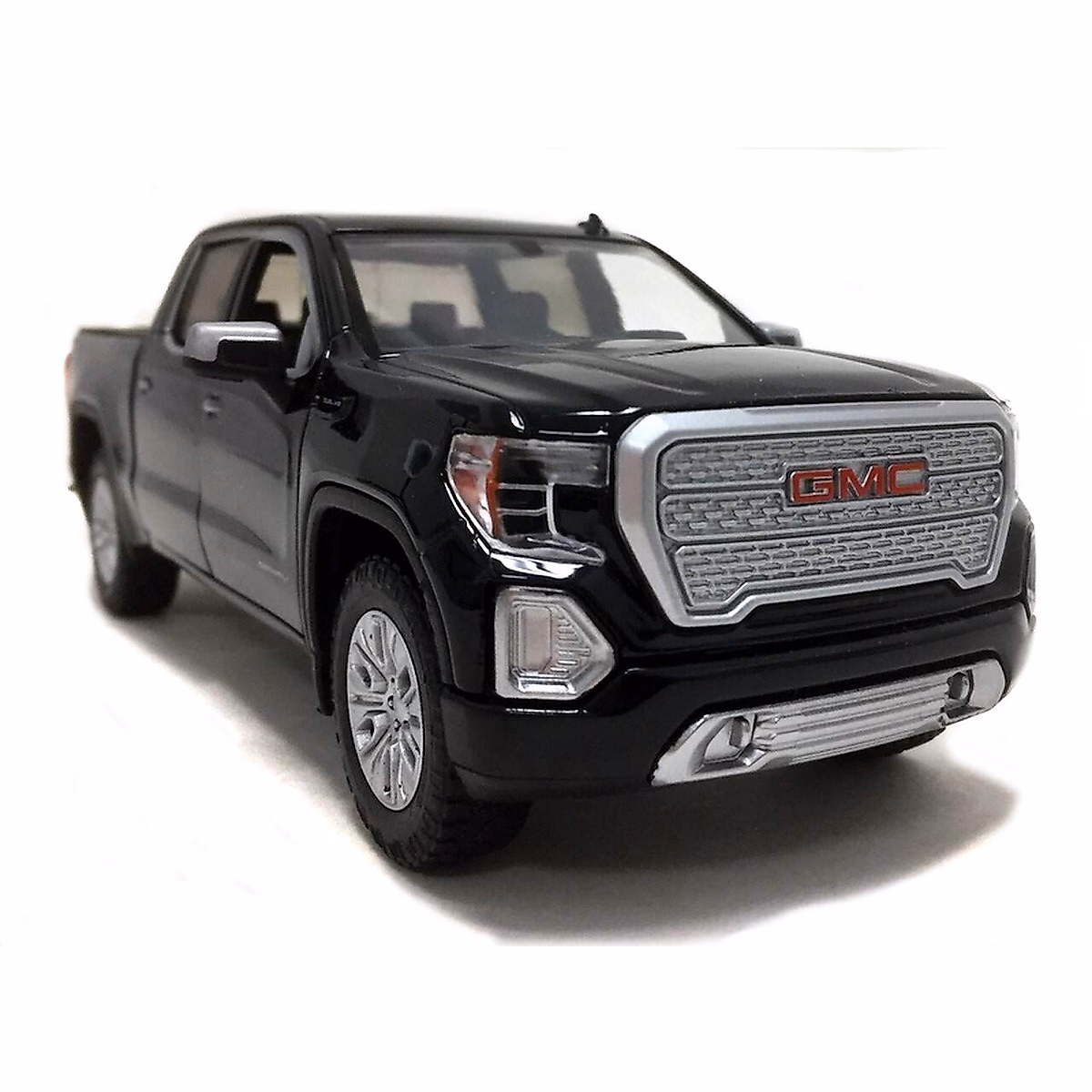2019 GMC Sierra 1500 Denali Crew Cab Pickup Truck Black 1/24-1/27 Diecast Model Car by Motormax 79362
