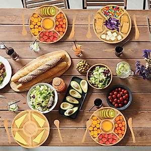 DOSTATNI 4 Pieces individual cheese boards charcuterie board set wood board for charcuterie set of 4 charcuterie boards individual mini with knife spoons for eating Charcuterie Sandwiches and Cheese
