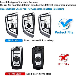 Tukellen for BMW Key Fob Cover,Special Soft TPU Key Case Cover Protector Compatible with BMW 2 5 6 7 Series X1 X2 X3 X5 X6 Remote/Smart Key,Key Shell (Black)