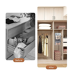 QoeCycth Closet Hanging Organizer with Mesh Pockets & Rotating Metal Hanger,Dual Sided Wall Shelf Storage Bags,Oxford Cloth Space Saver Bag for Bra Underwear Underpants Socks