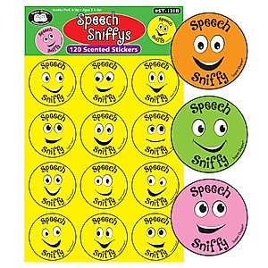 Super Duper Publications | 120 Speech Sniffys Scented Stickers | Educational Resource for Children