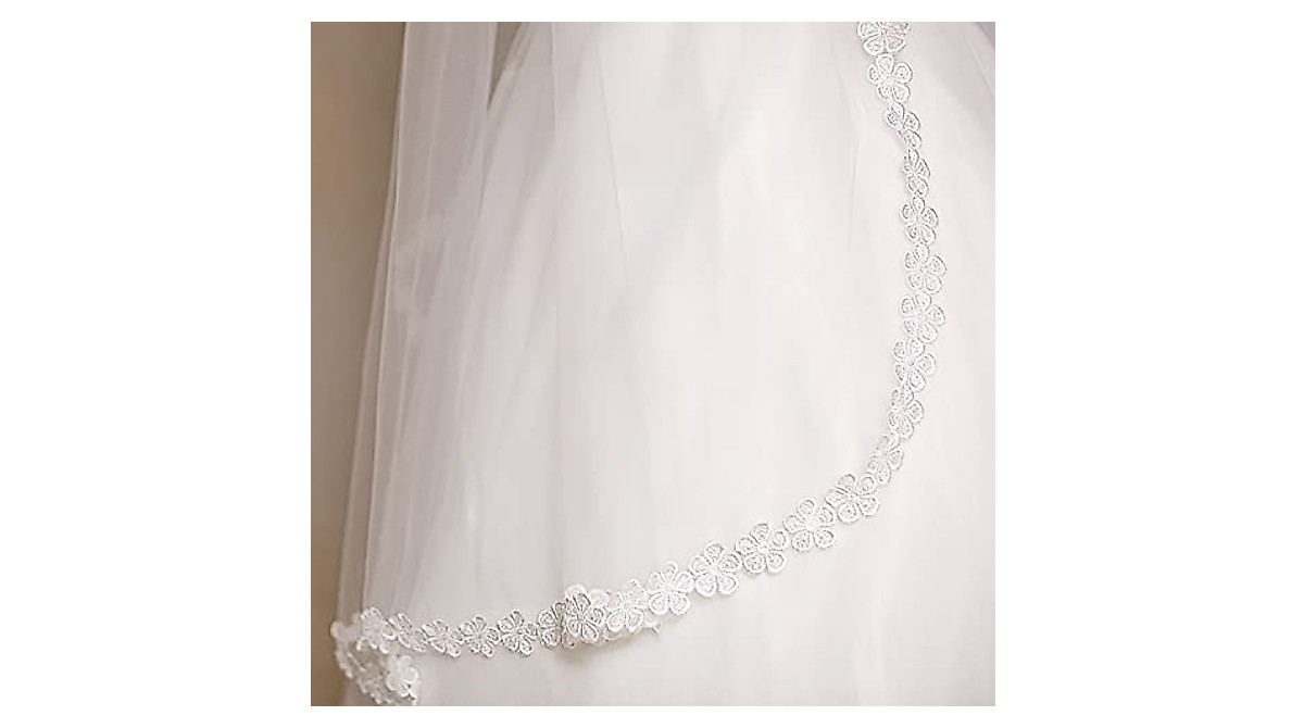 Classic White Unity Veil for Filipino Wedding Ceremony