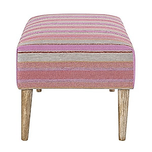Linon Home Decor Products Pink Stripe Linon Yanni Bench