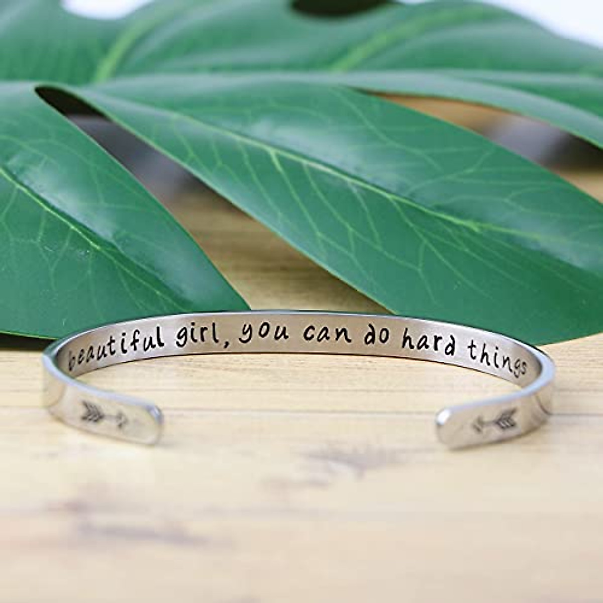 Sisters Gifts from Sister Birthday Gift Ideas Empowered Women Jewerly Inspirational Bracelets for Girls Personalized Engraved Stainless Steel Cuff Bracelet for Christmas Graduation Valentines Day Gift for Her