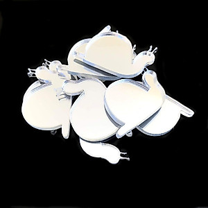 Super Cool Creations Snail Shaped Crafting Mirrors, Set of 10, Many Colours, Shatterproof Acrylic, Mocha Brown, Pack of 10 x 8cm