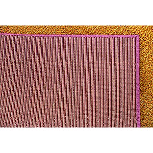 Unique Loom Estrella Collection, Gradient, Sunset, Abstract, Bright Colors Area Rug, 7 x 10 ft, Pink/Gold