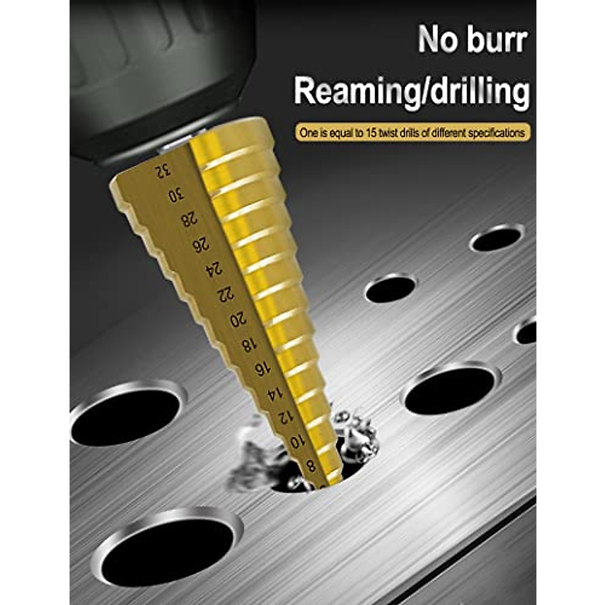 6PCS Step Drill Bits Set, HSS High Speed Steel for Stainless Steel, Metal, Wood, Plastic Drilling 4-32MM / 4-20 MM / 4-12MM / 6MM / 8MM / 3MM with Case for Woodworking, DIY Lovers…