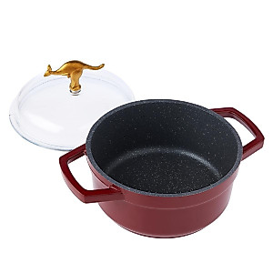 Curtis Stone 1.3-Quart Cast Aluminum Mini Baker with Kangaroo Lid Knob (Renewed)