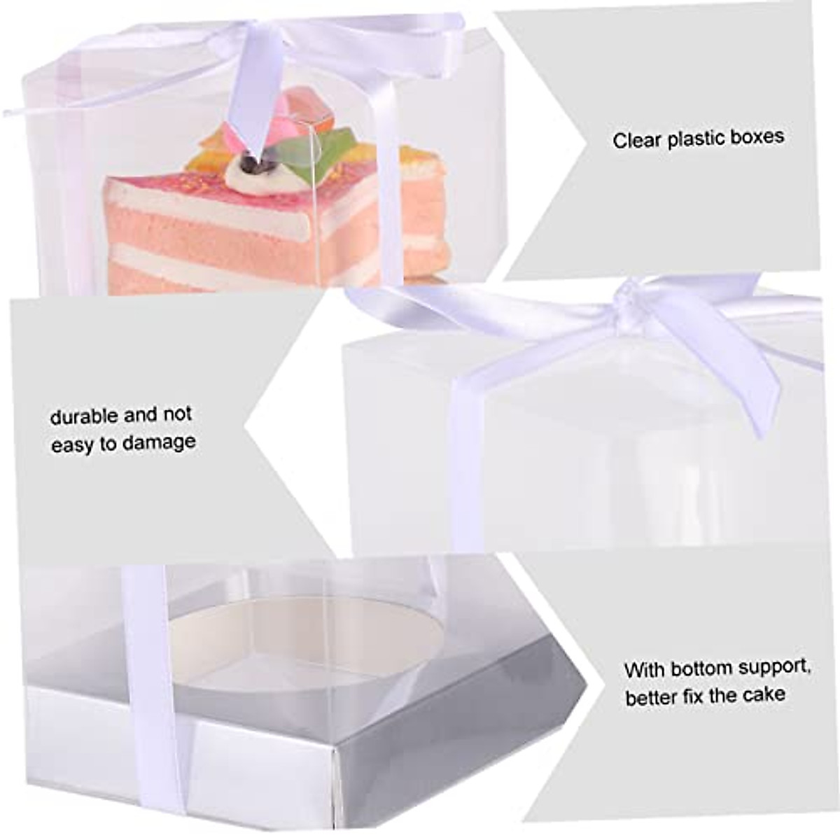 MAGICLULU 10pcs Cupcake Packing Boxes Cupcake Wrappers Mini Cake Box Mini Cakes Cookie Cake Desserts Carrier Container Cake Container White Bakery Boxes Backing Cake Case Chocolate Case Pvc