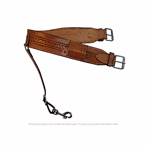 Western Back Cinch Snake Tooled Leather Cowgirl Rear CINCHES Horse Flank Girth