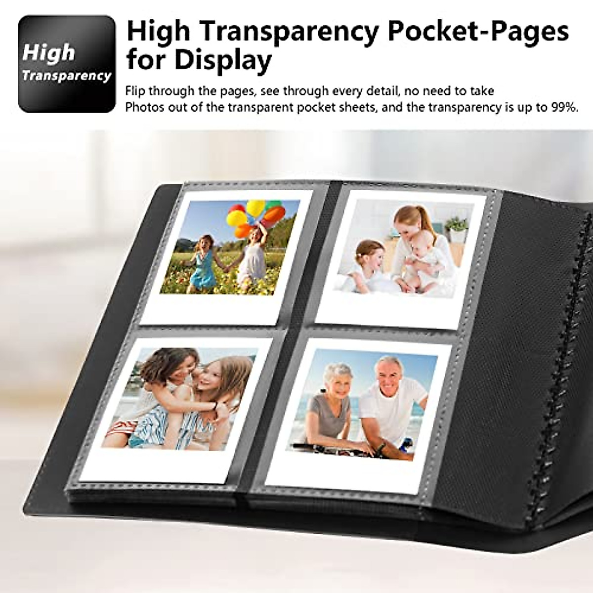 Polaroid Go Photo Album, Polaroid Albums 192 Pictures for Polaroid Go Instant Mini Camera, Photo Album for Polaroid Go Film and Polaroid Go Instant Mini Camera（Black）
