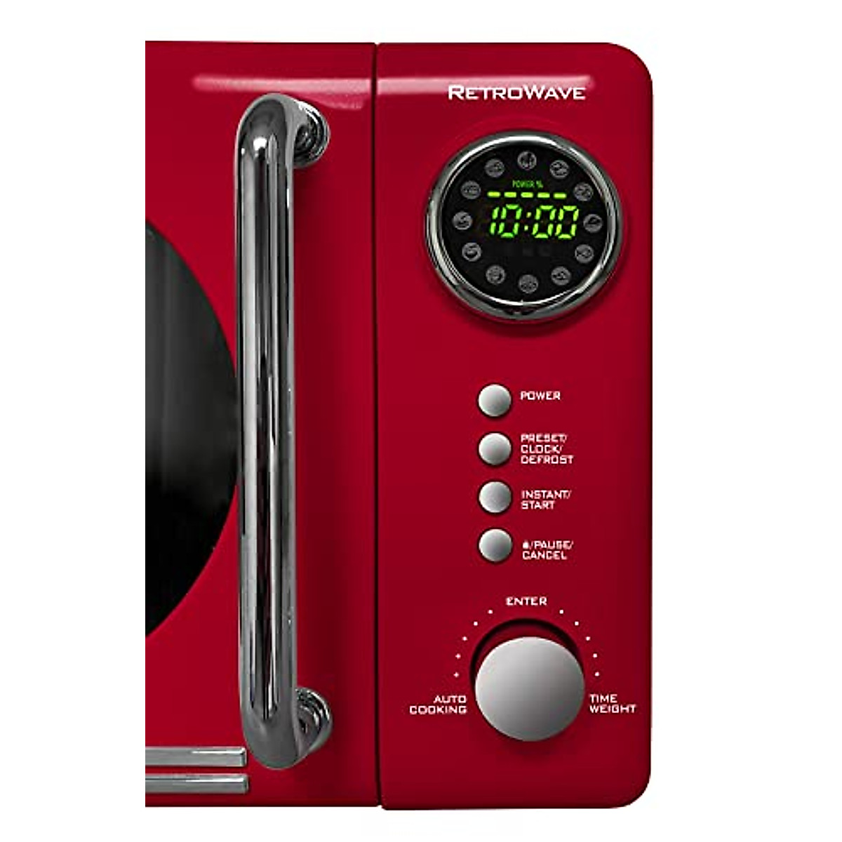 Nostalgia Retro Compact Countertop Microwave Oven, 0.7 Cu. Ft. 700-Watts with LED Digital Display, Child Lock, Red & WK17RR Retro Stainless Steel Electric Water Kettle, Holds 1.7 Liters, retro red