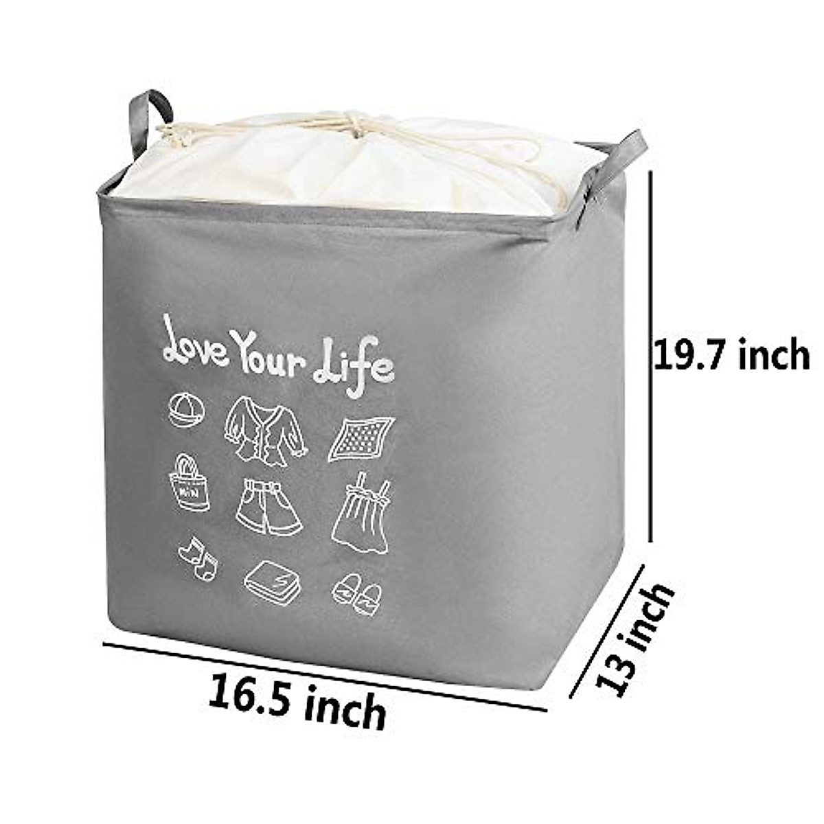 Aquarius CiCi Large Capacity Storage Bag Clothing Blanket Quilt Luggage Toy Bag with Beam Mouth Waterproof Closet Organizers and Clothes Storage Bags