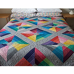 50pcs 10 x 10 inch Multicolor Cotton Fabric Bundle Squares for Quilting Sewing, Precut Fabric Squares for Craft Patchwork