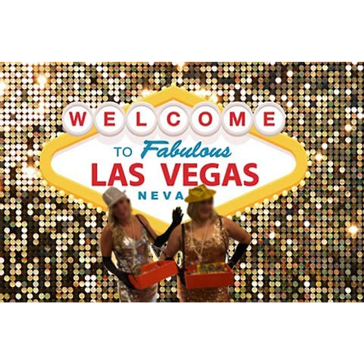 Welcome to Las Vegas Photo Background Fabulous Casino Poker Movie Themed Photography Backdrops 5x3ft Vintage Costume Dress-up Birthday Prom Ceremony Baby Shower Banner Supplies Props Vinyl