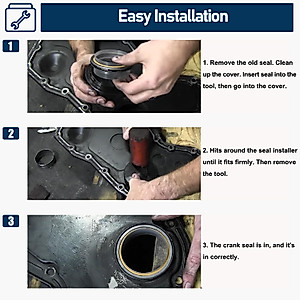 1338 Front Cover Crankshaft Seal Installer &5046 Wear Sleeve Installer Tool Kit For Cummins 3.9L 5.9L 6.7L Replace OE 1338/3824498, 5046/3824500