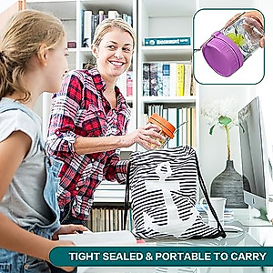 ZIZOTI 12 Pcs Glass Overnight Oats Containers with Lids and Spoons,2 Size 16 Oz & 10 Oz Mason Overnight Oat Jars, Airtight Breakfast Meal Prep Glass Container to Go for Chia Yogurt Salad Cereal Fruit